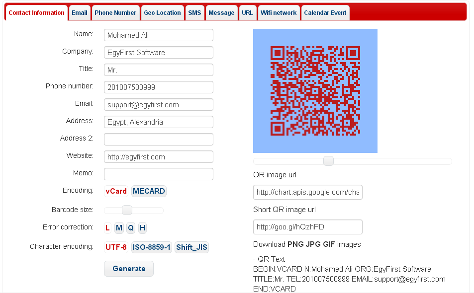 Bootstrap QR Generator PHP Script By Egyfirst Codester