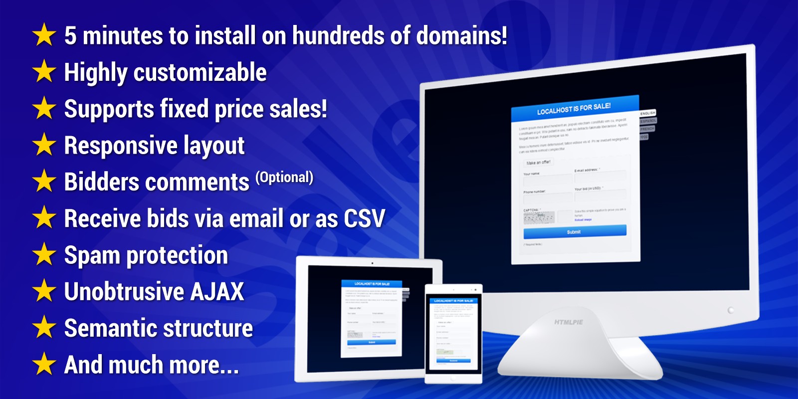 Domain For Sale PHP Script By Htmlpie Codester