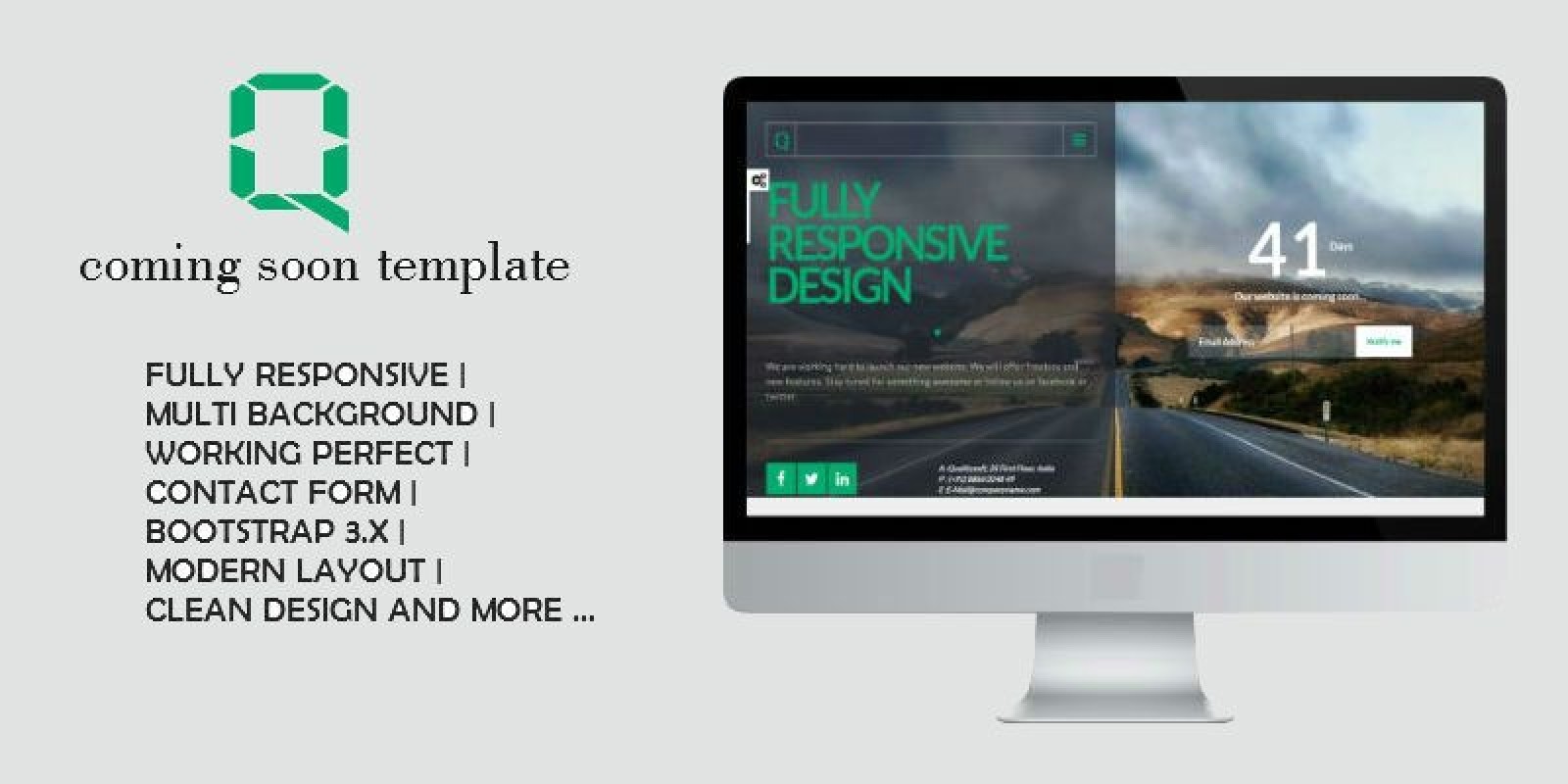 Quality Coming Soon HTML Template by Chetan | Codester