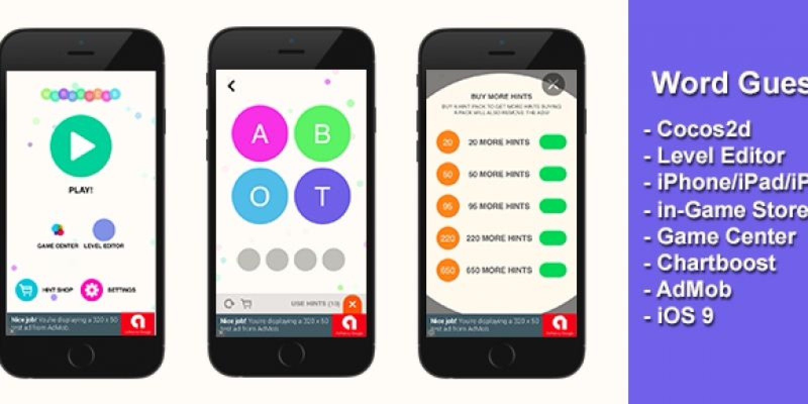 Word Guess - iOS Game Source Code by Mirkobil | Codester