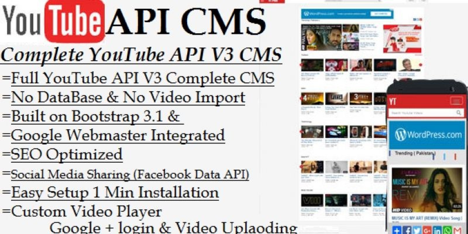 Youtube Api Cms Php By Daniyal Codester