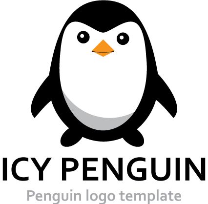 Icy Penguin - Logo template by Megalf | Codester