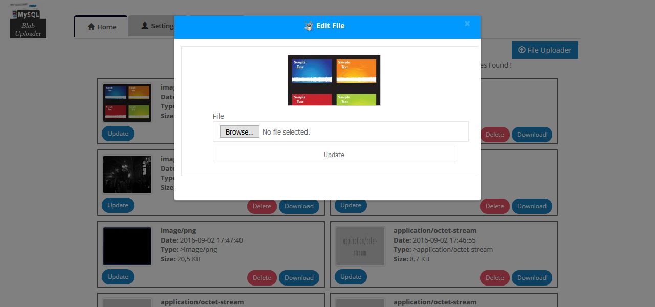 MySQL Blob Uploader File Upload To Database PHP By Nelliwinne Codester