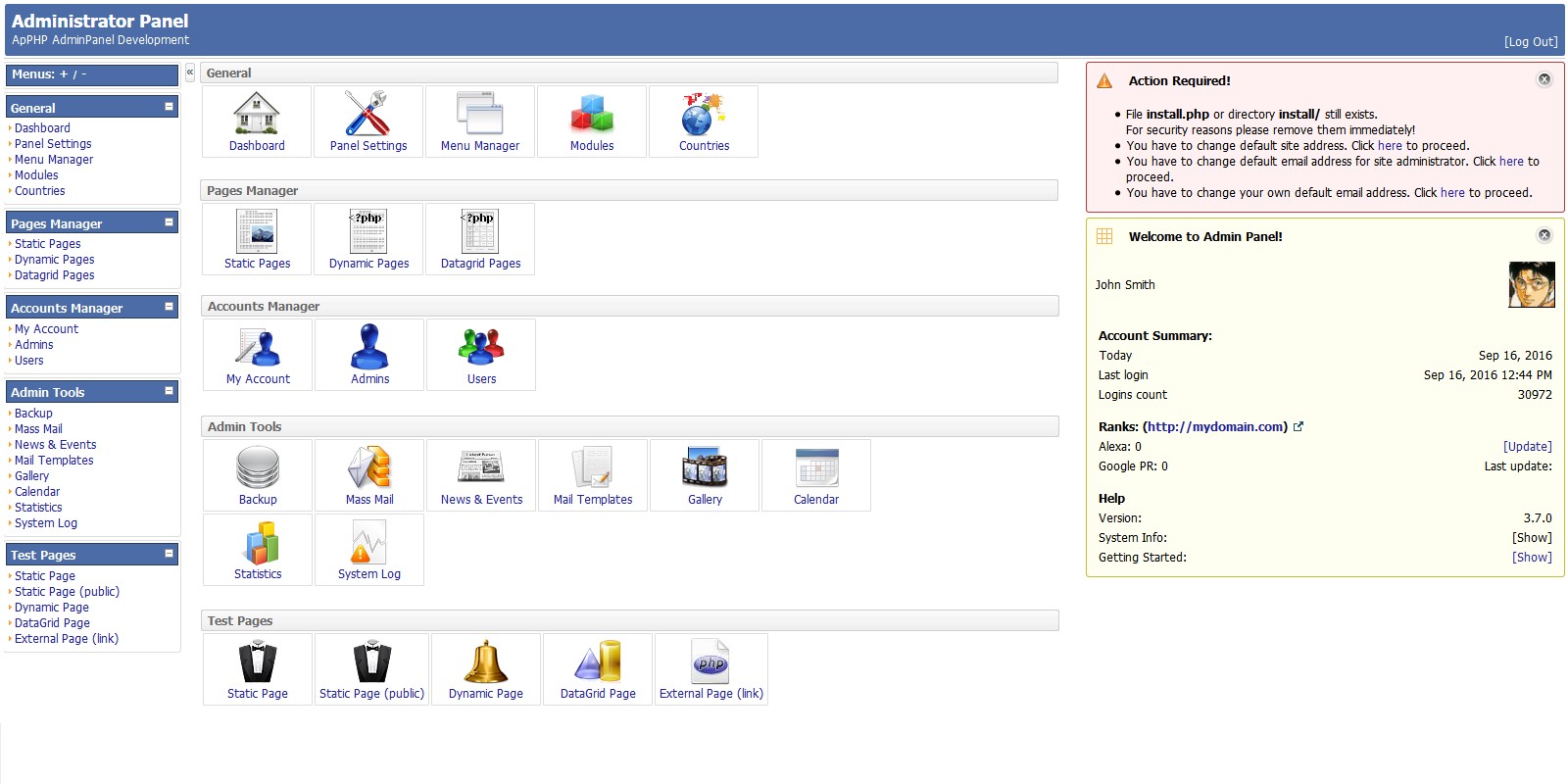 PHP AdminPanel Script by Apphpcom | Codester