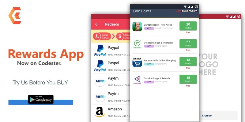 Rewards Android App Source Code by CyZens | Codester