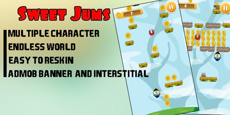 Sweet Jumper - Android Game Source Code by MoustacheApp | Codester