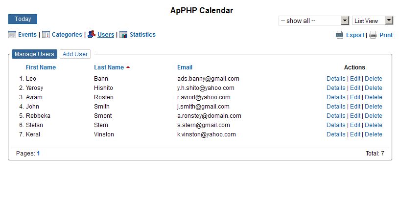Php Calendar Script Pro By Apphpcom Codester