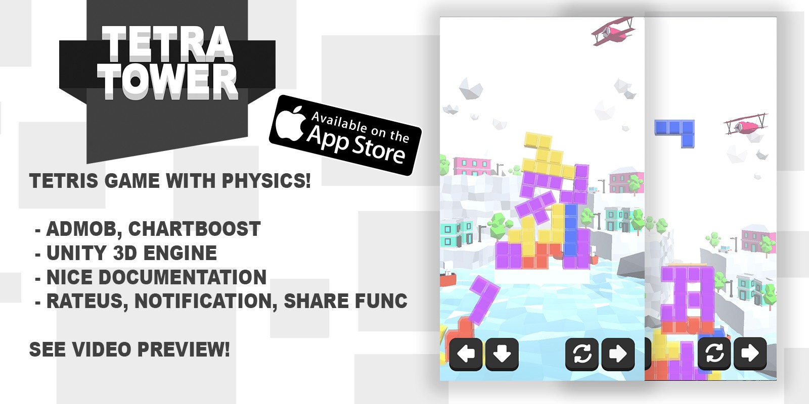 Tetra Tower - Unity Game Source Code by VladimirVnnk | Codester