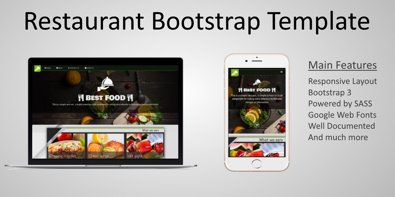 Restaurant Bootstrap HTML Template by Gourabxz | Codester