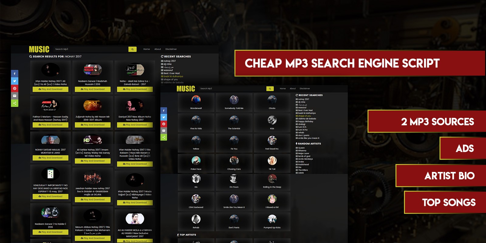 PHP MySQLi MP3 Search Engine by Bikramjit | Codester