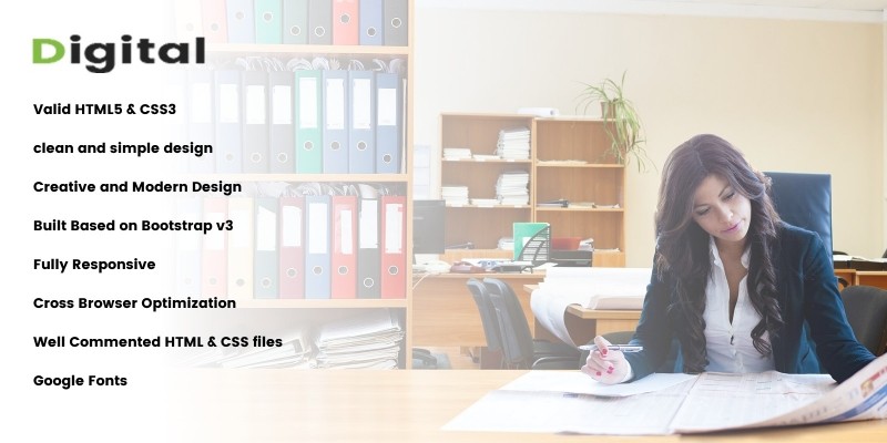 Digital - Corporate HTML Template by Rainbowdesign | Codester