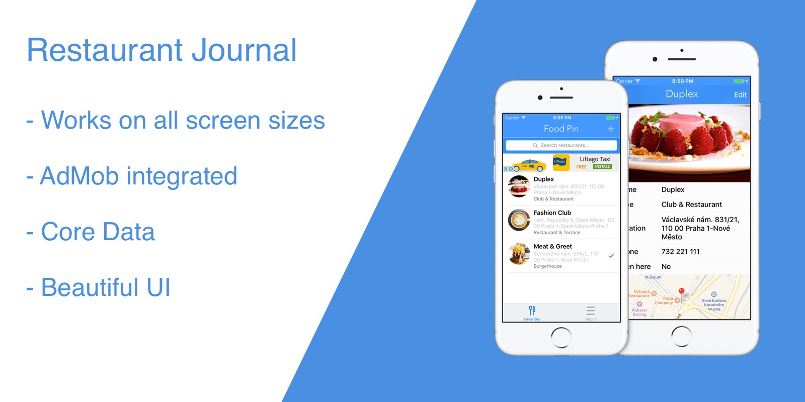 Restaurant Journal Ios App Source Code By Cubedevelopment Codester