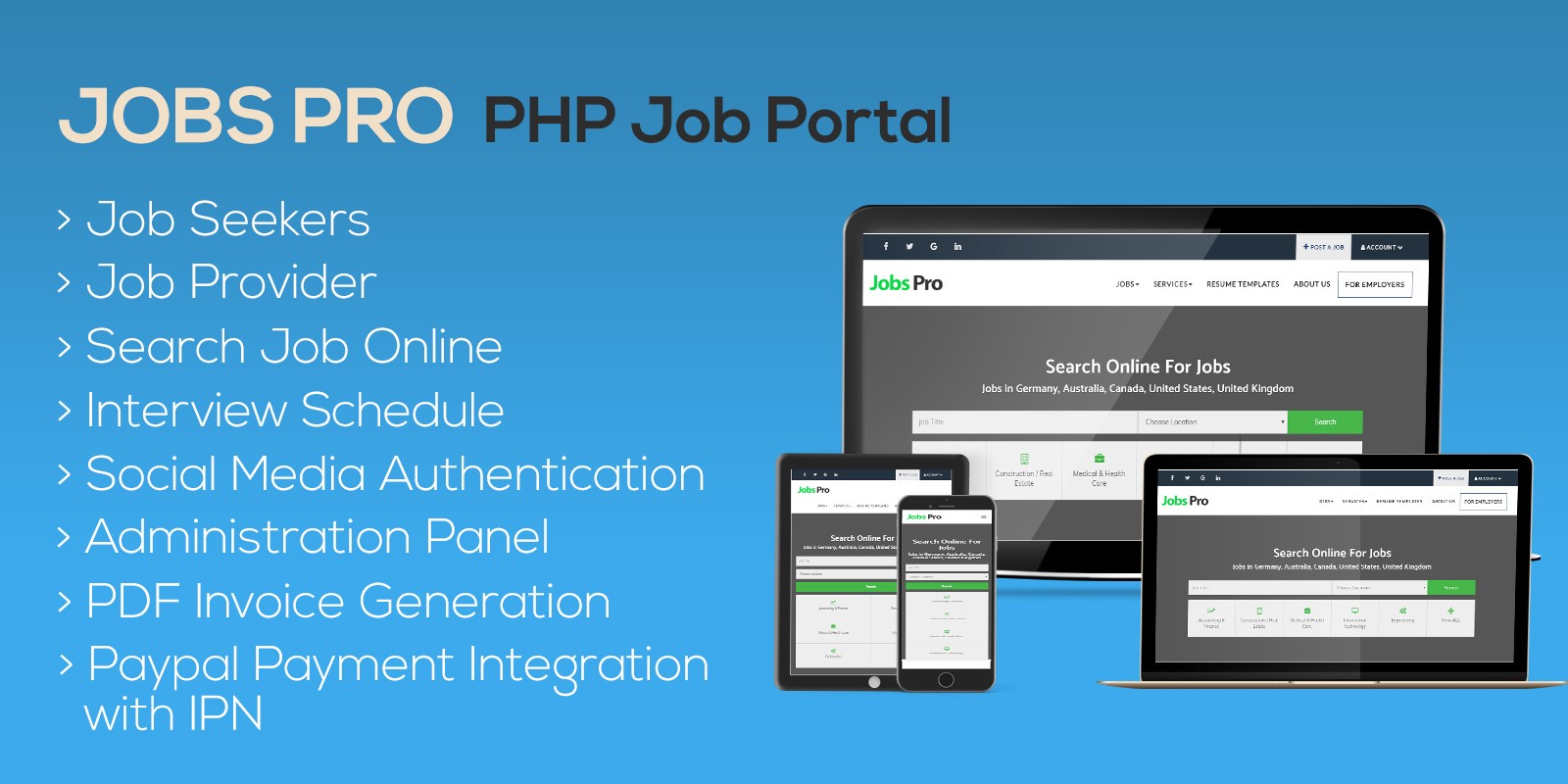 Jobs Pro - PHP Job Portal by Codeglamour | Codester