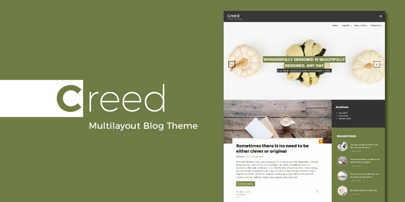 Creed - WordPress Multilayout Blog Theme by SmartPixol | Codester