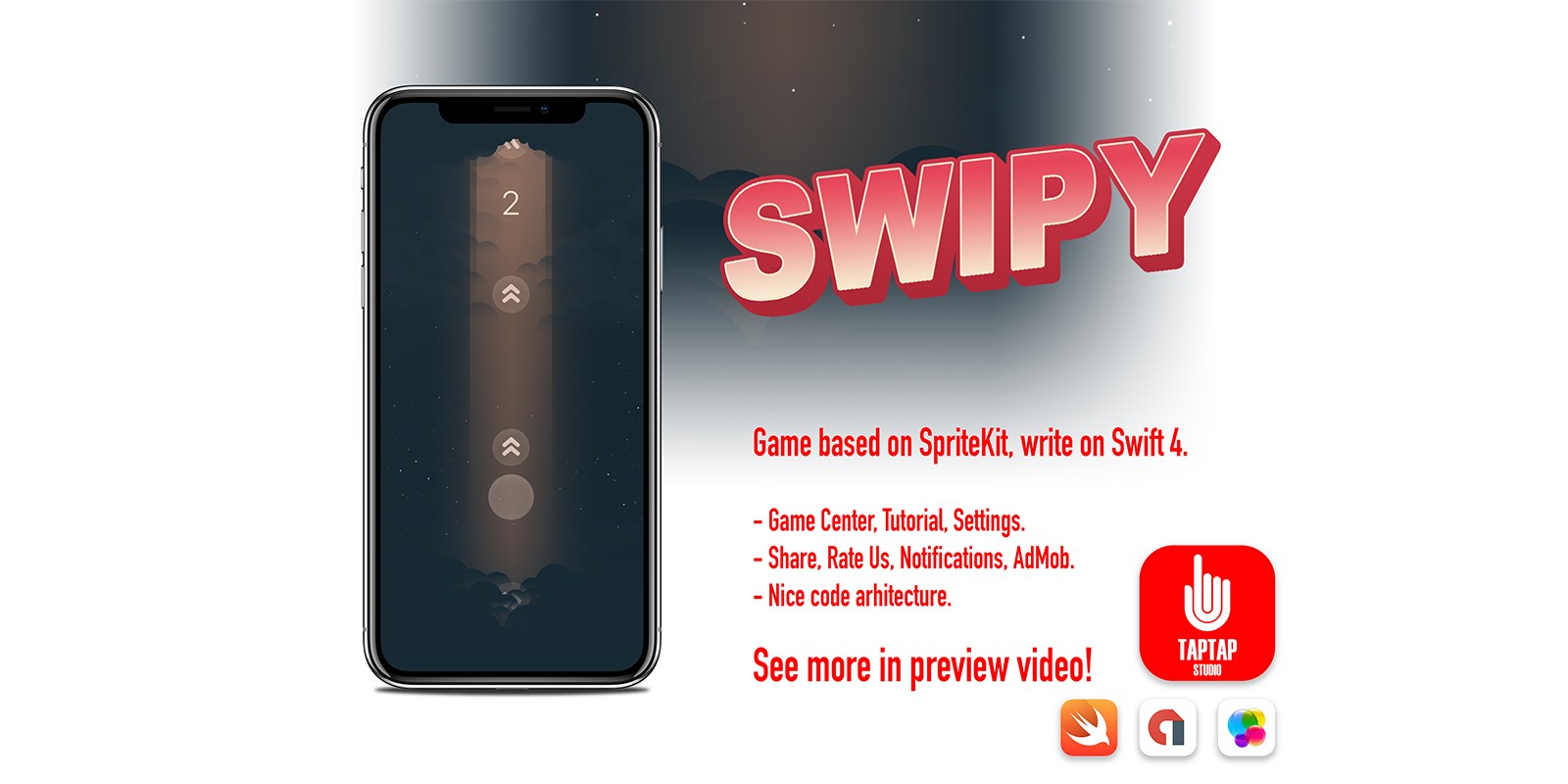 Swipy - iOS Game Source Code by TapTapStudio | Codester