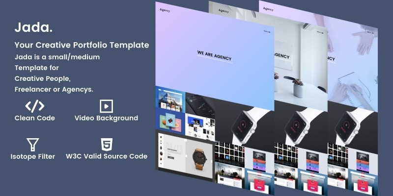 Jada - Creative Portfolio HTML Template by ThemeToro | Codester