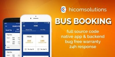 Bus Ticket Booking - Android App Source Code by Hicomsolutions | Codester