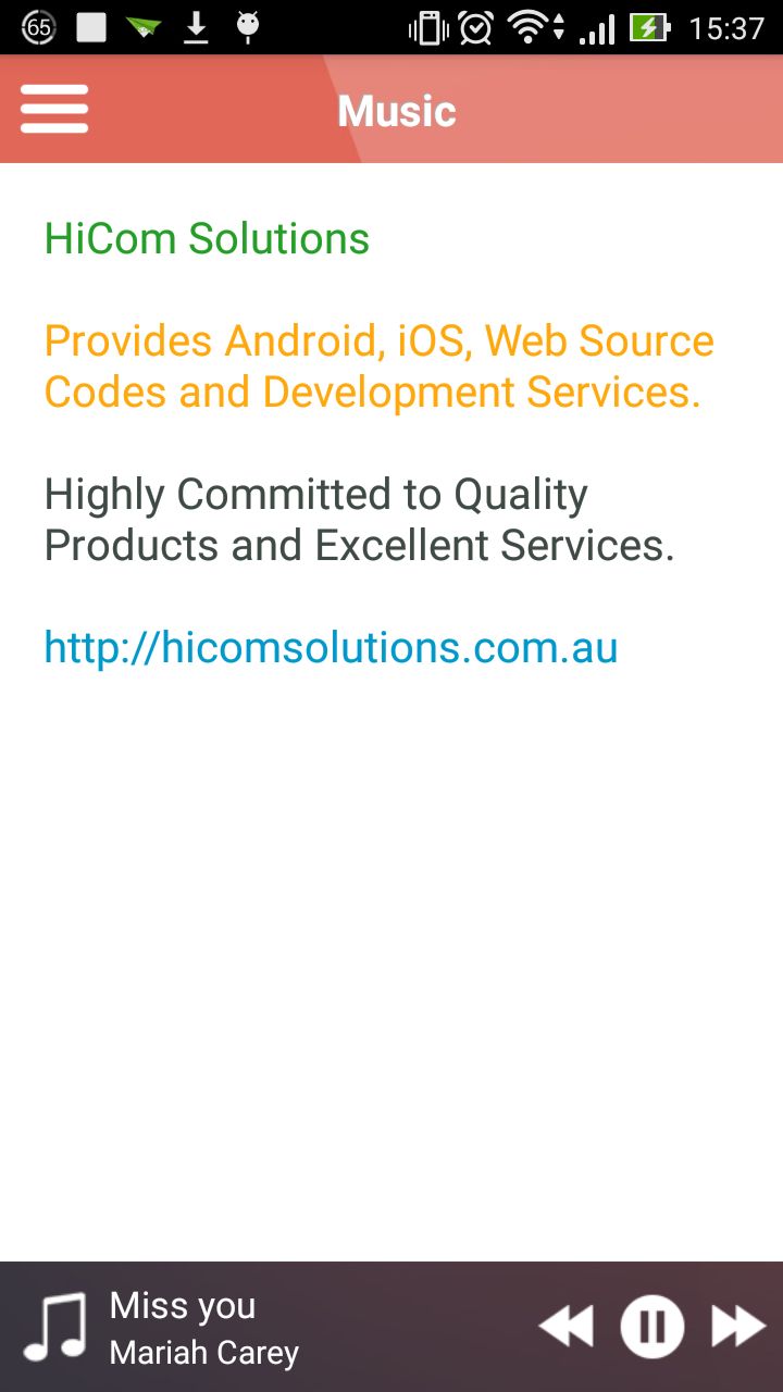 Music Android App Source Code By Hicomsolutions Codester