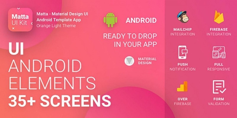 Matta - Material Design Android UI Template by Afahmi | Codester