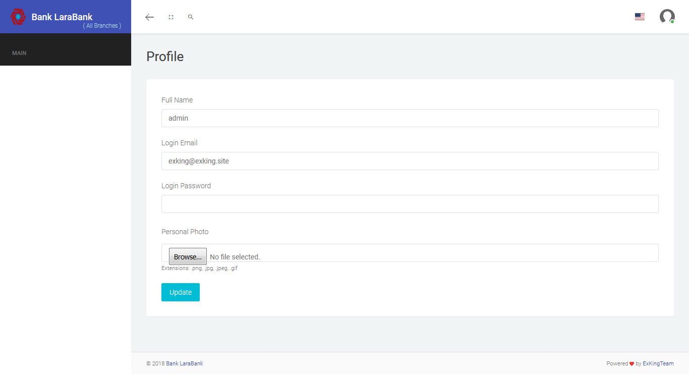 LaraBank CMS - Bank Management System by ExKing | Codester