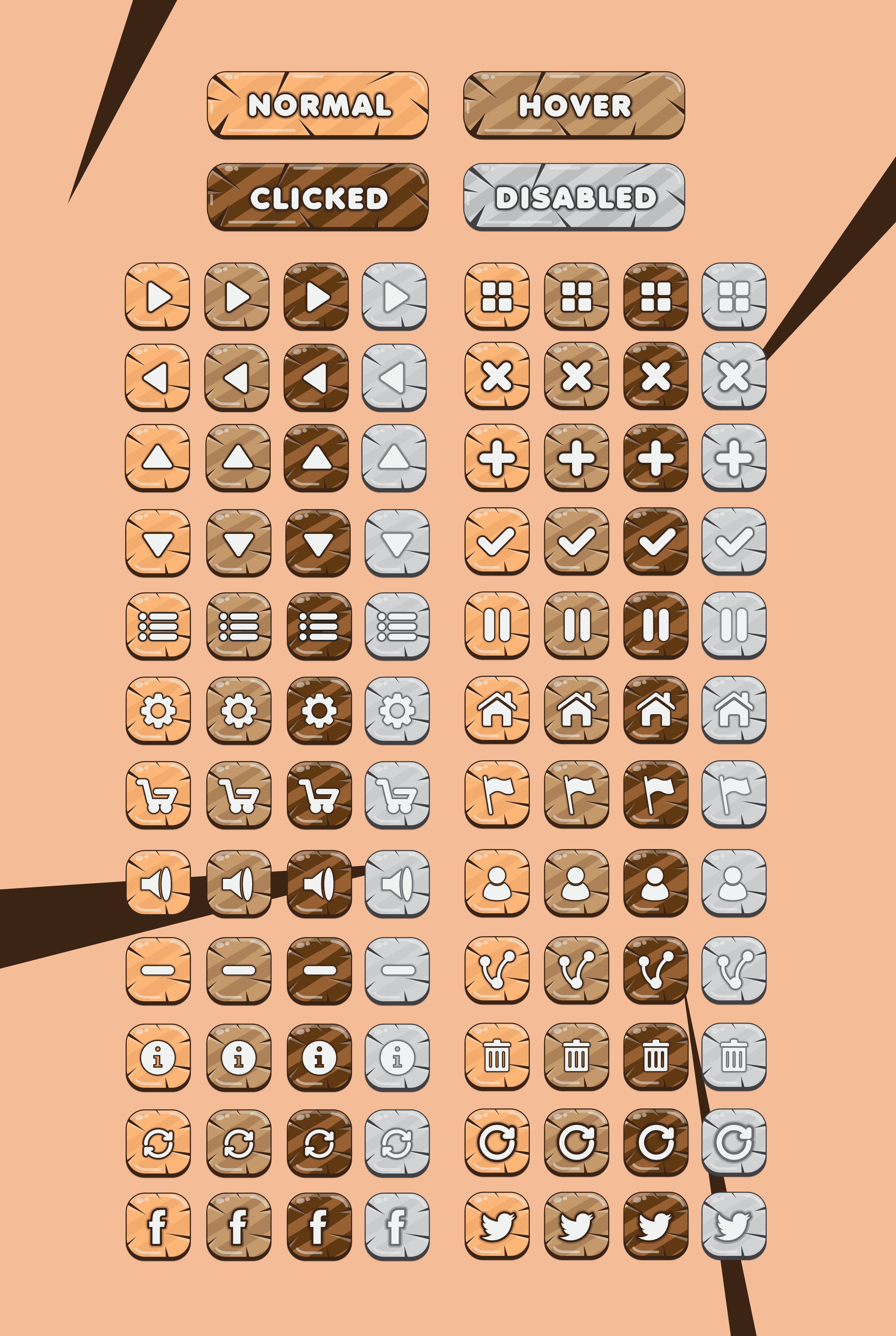 Wooden Theme GUI Pack by Bravewarriorapps | Codester