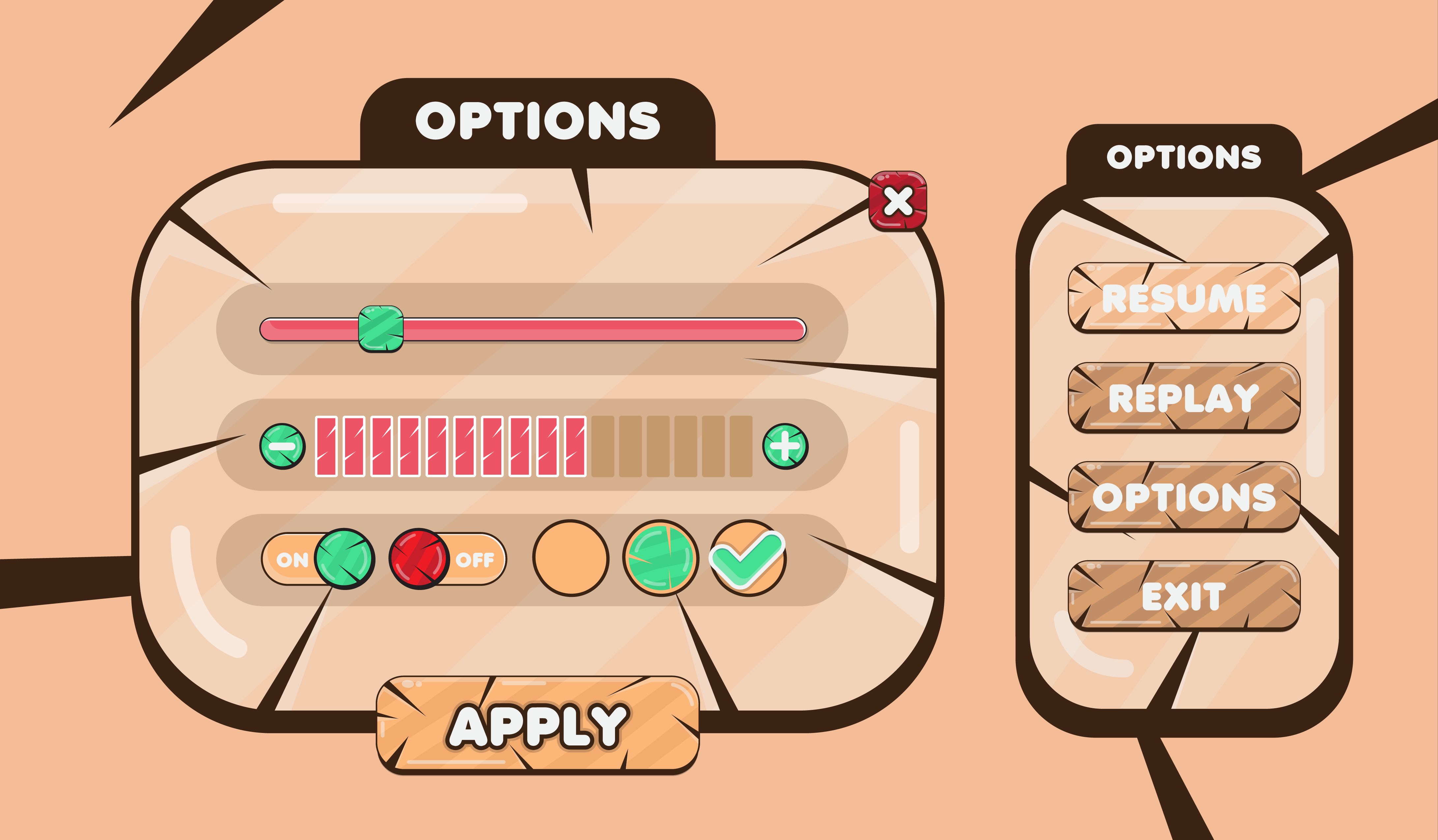 Wooden Theme GUI Pack by Bravewarriorapps | Codester