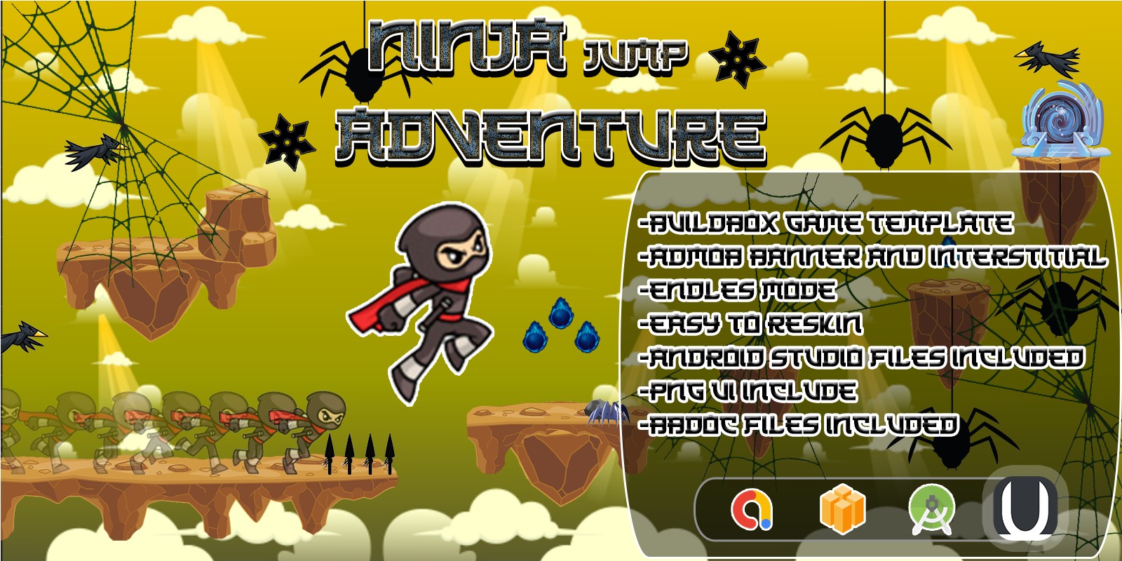 Ninja Jump Adventure Buildbox by UVO | Codester