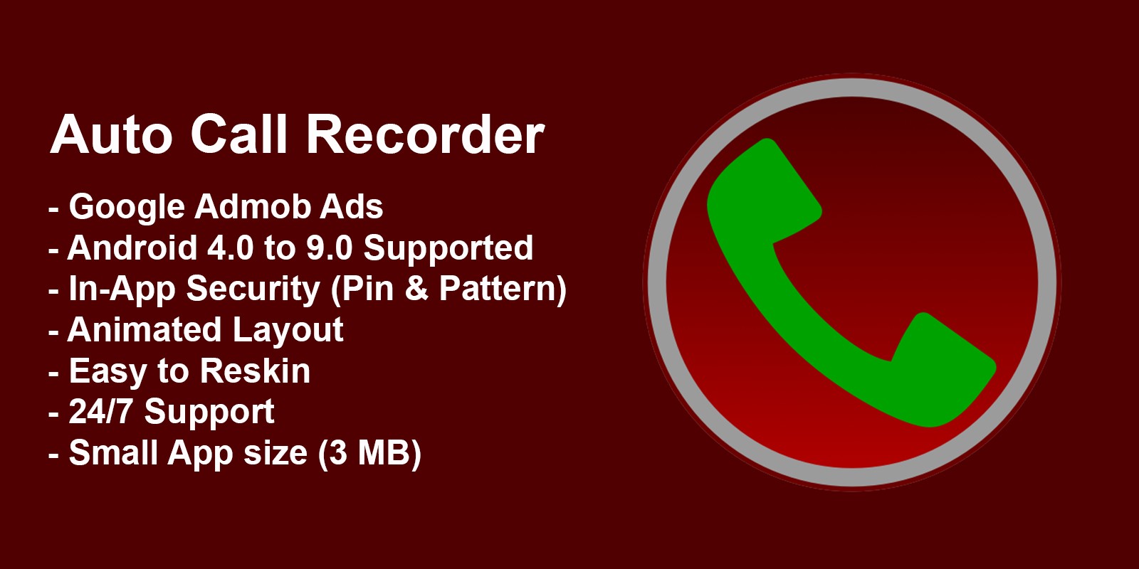Auto Call Recorder Android Source Code By Nadeemtaj5 Codester 