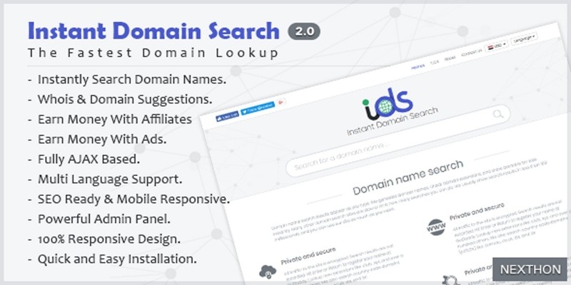 Instant Domain Search Script by Nexthontechnologies | Codester