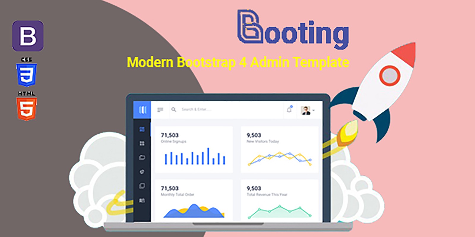 Booting Dashboard - Bootstrap 4 Admin Dashboard by KampungDev | Codester