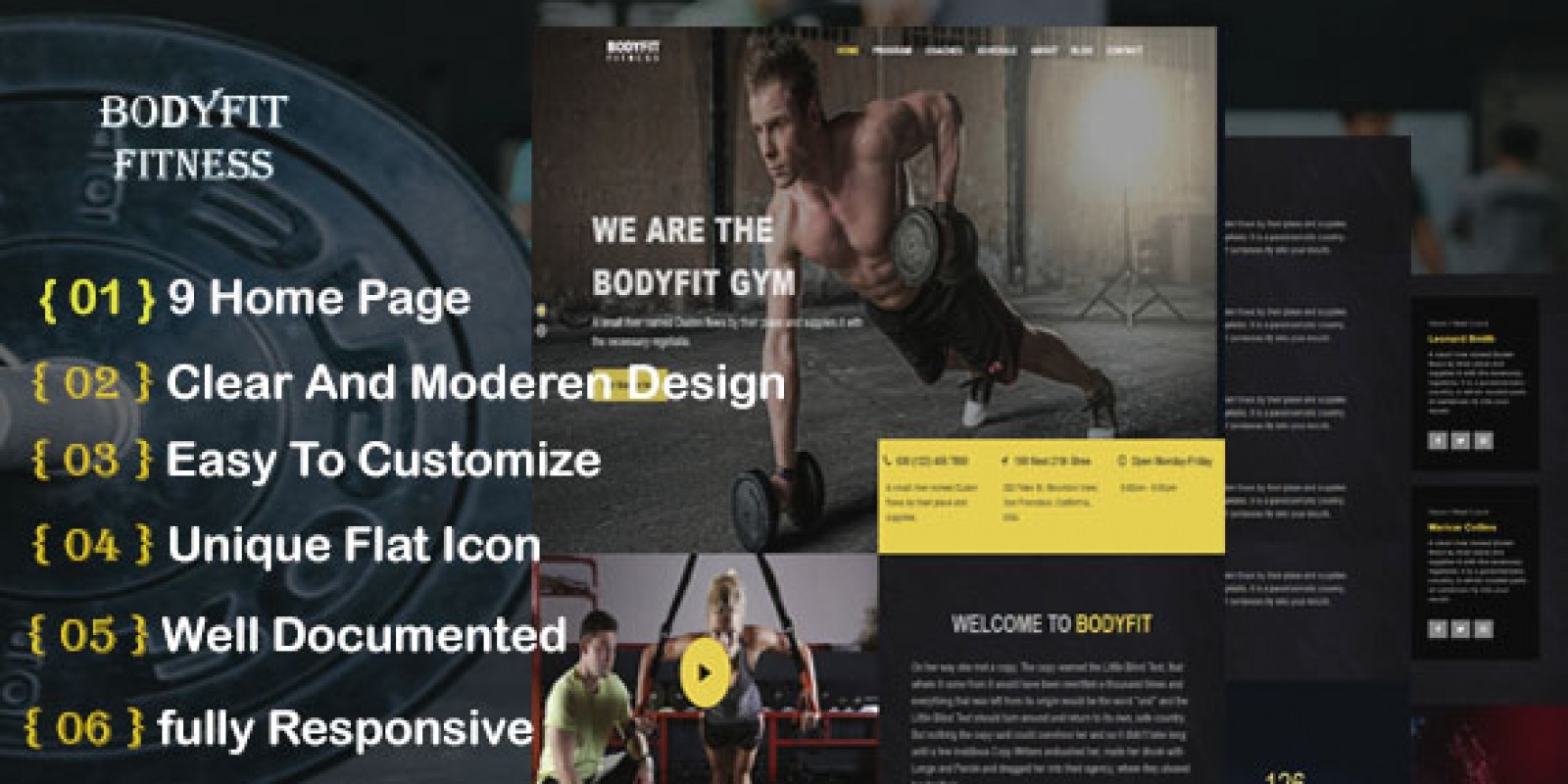 Body Fitness HTML Template by Azima | Codester