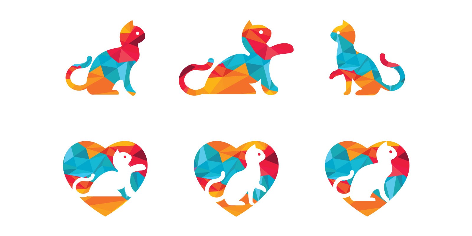 Cat Logo Set by IKAlvi | Codester