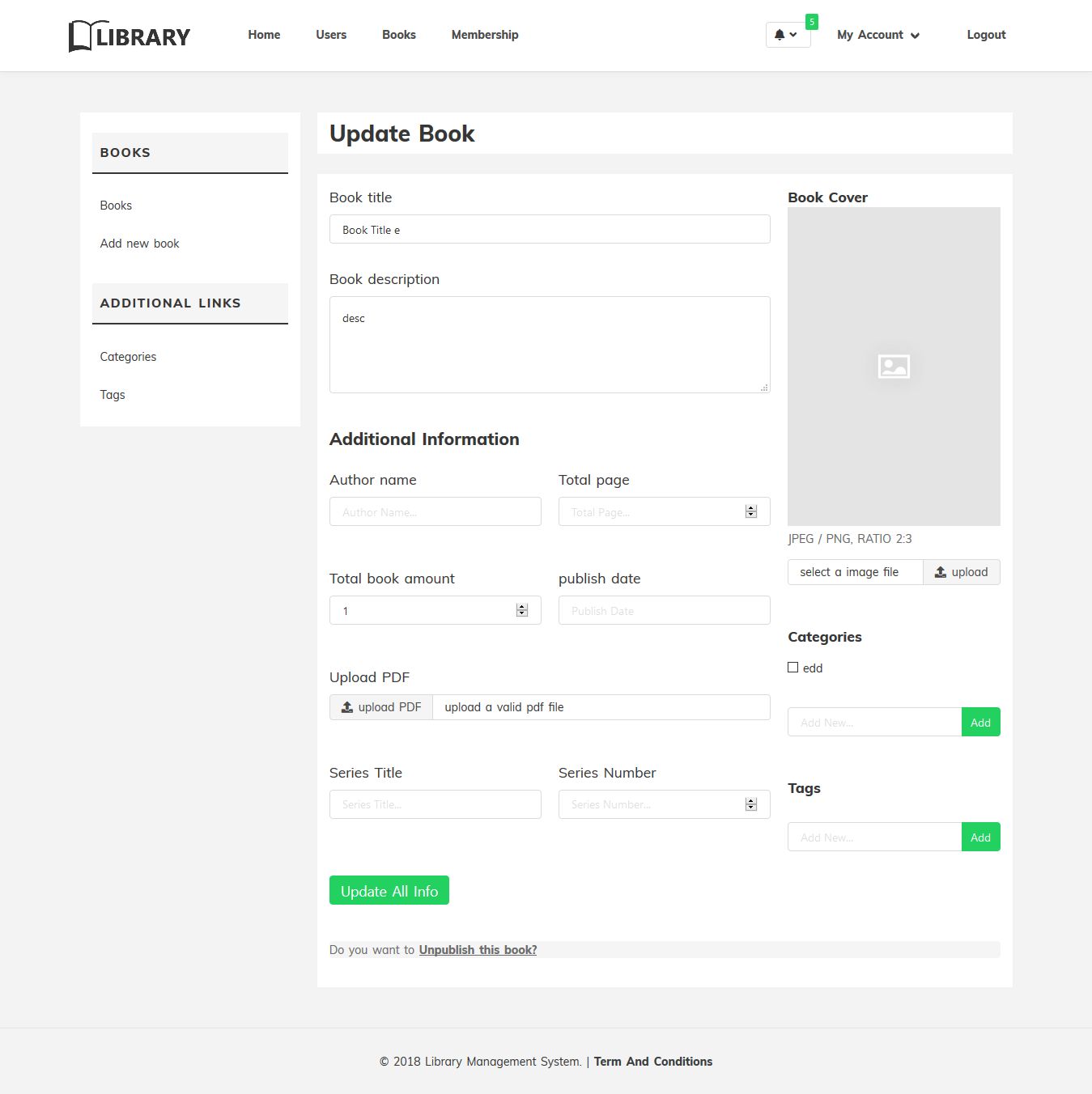 Library Management System Laravel Php By Devsajib Codester