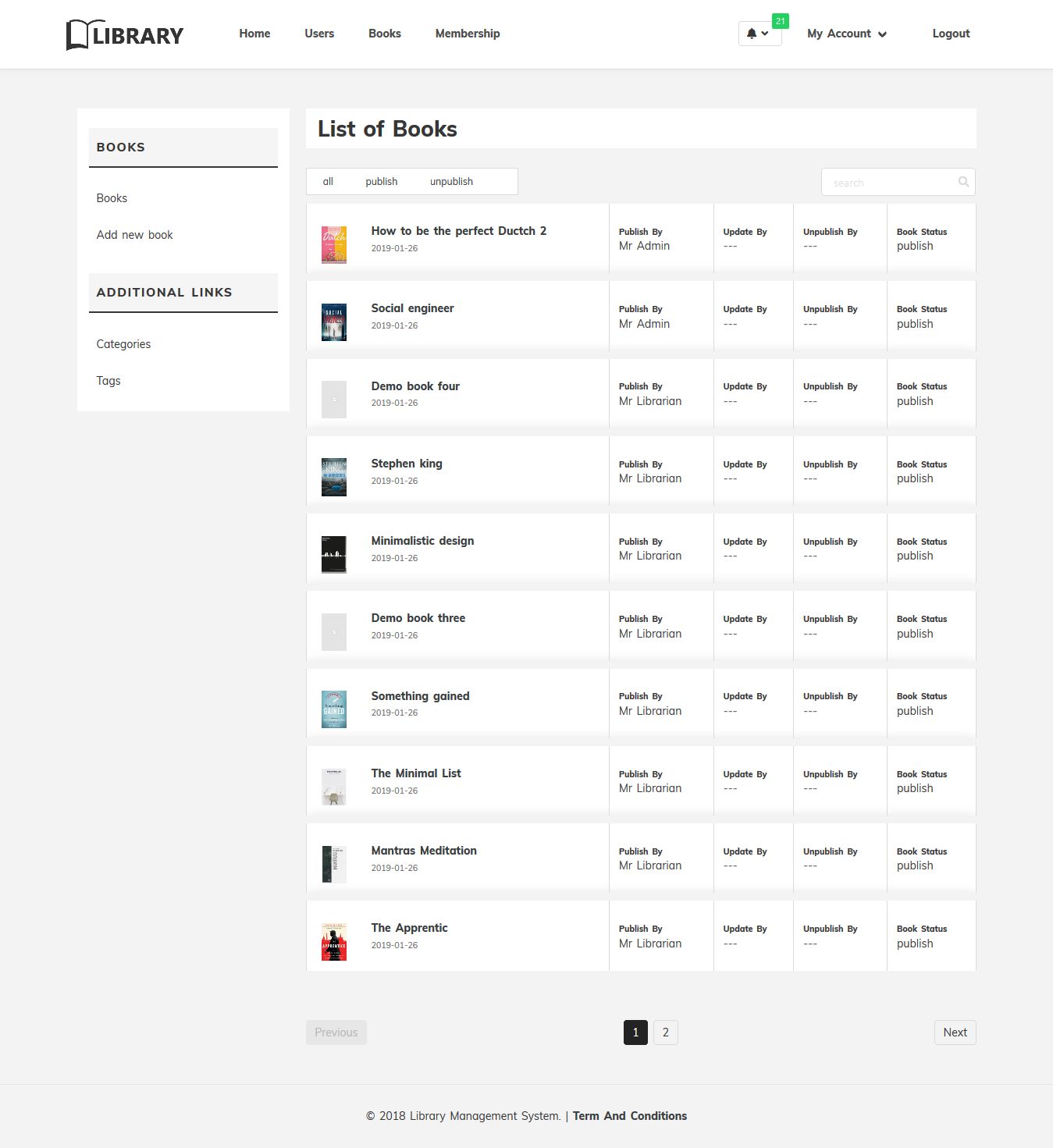 Library Management System Laravel Php By Devsajib Codester