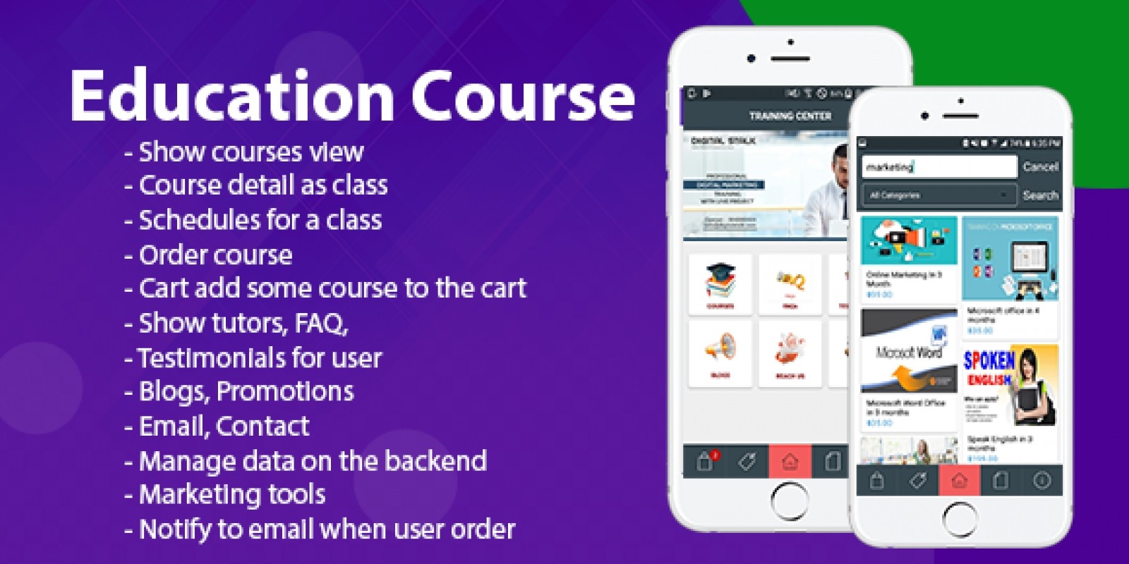 Education Course - Android Template With Backend by Suusoft | Codester