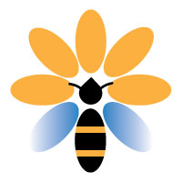 Bee Flower Logo by Entanglement | Codester
