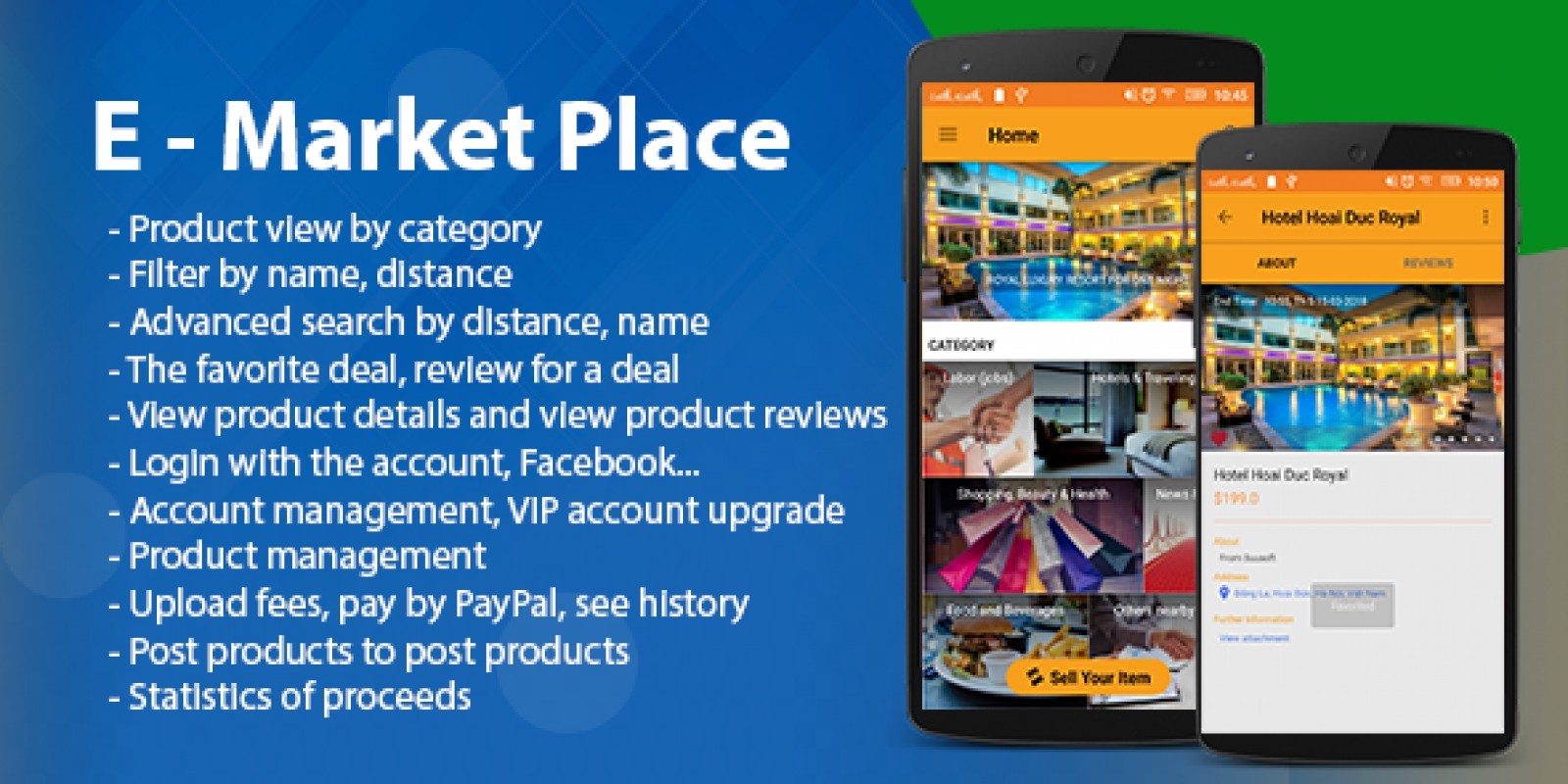 E - Market Place - Android App template by Suusoft | Codester
