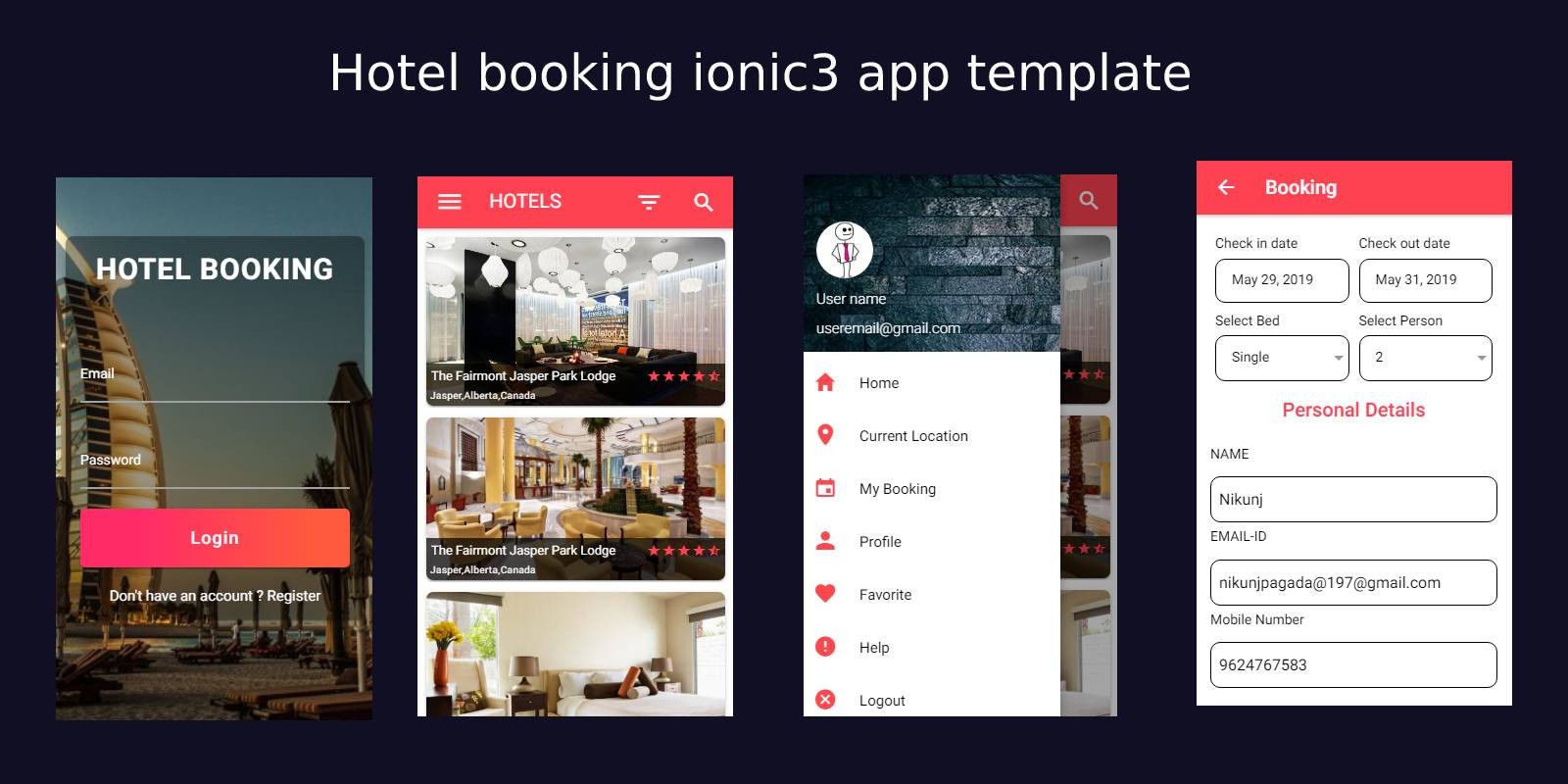 Hotel Booking Ionic 3 Theme By Np2210 Codester