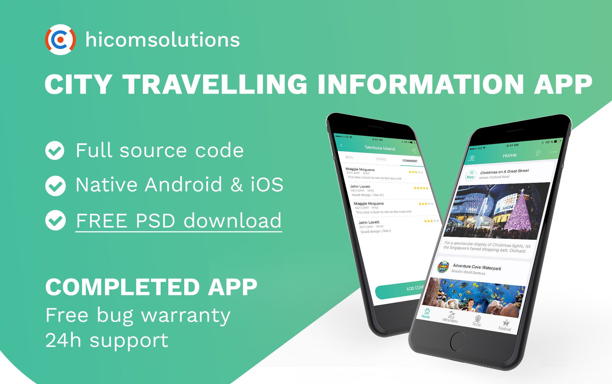 City Travelling Information Android App by Hicomsolutions | Codester