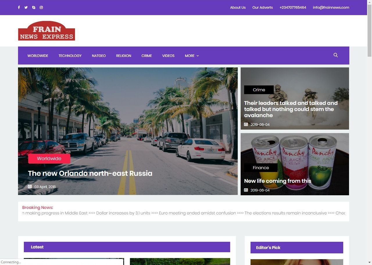 Newsfrain Php News Magazine And Blog Script By Fran6 Codester