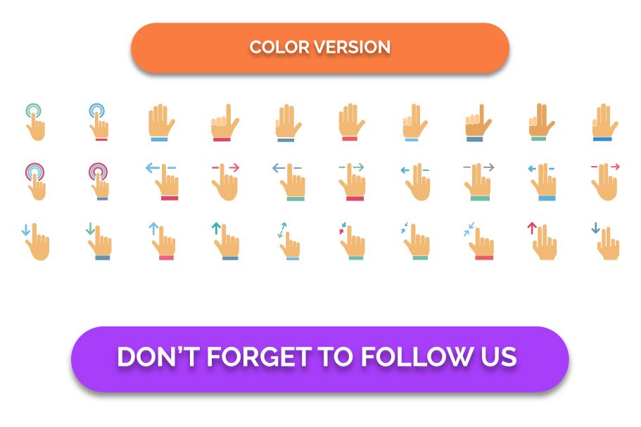 210 Hand Gesture Vector Icons Pack by UNQSau | Codester