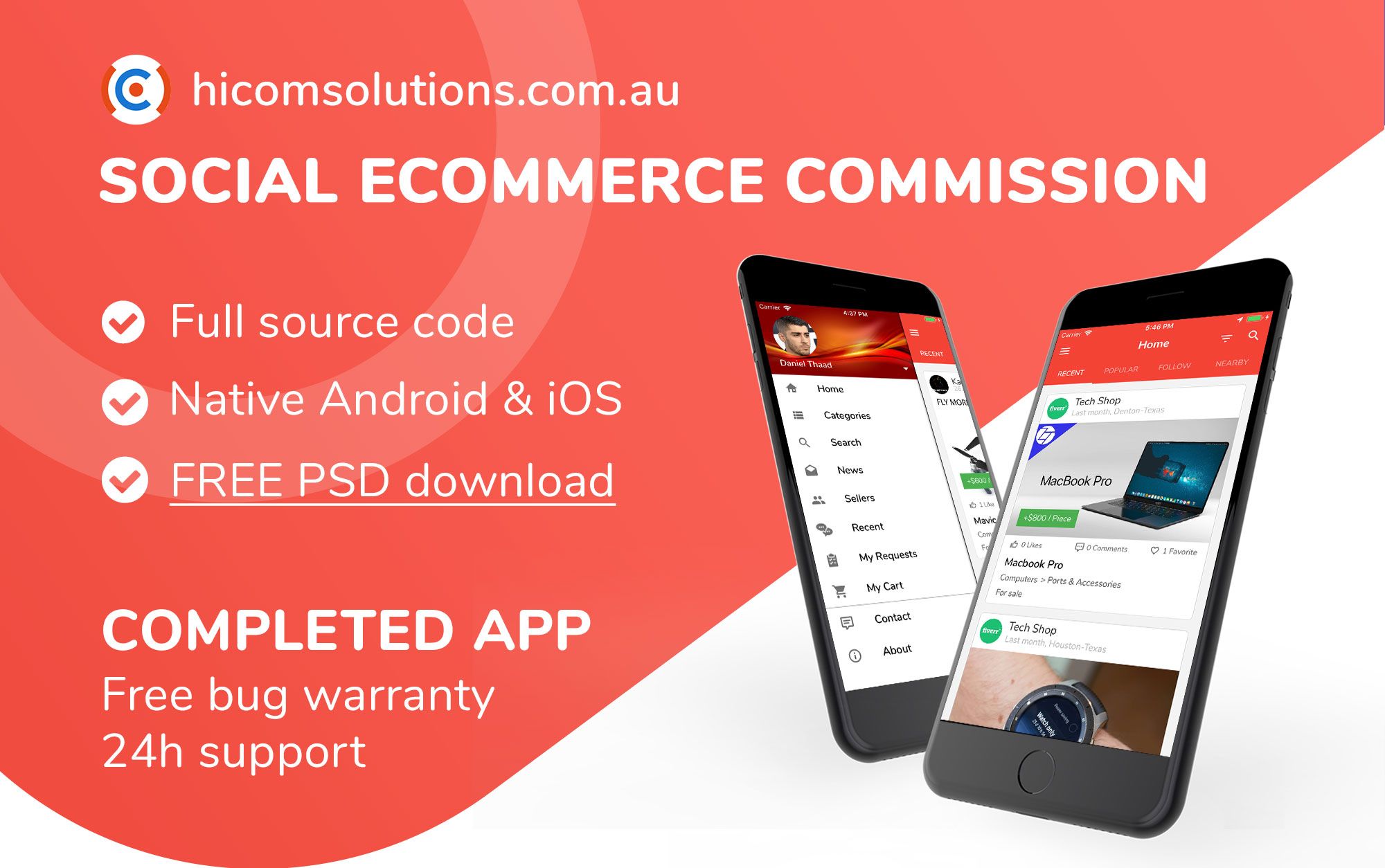 Social eCommerce Marketplace Commission - Android by Hicomsolutions | Codester