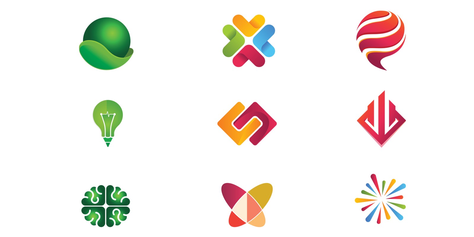 Modern Colorful Logo Design Inspiration Template By OkanMawon Codester