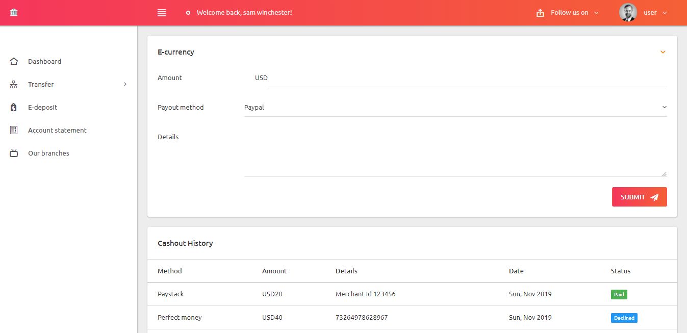 Ebank - Banking Script | Codester