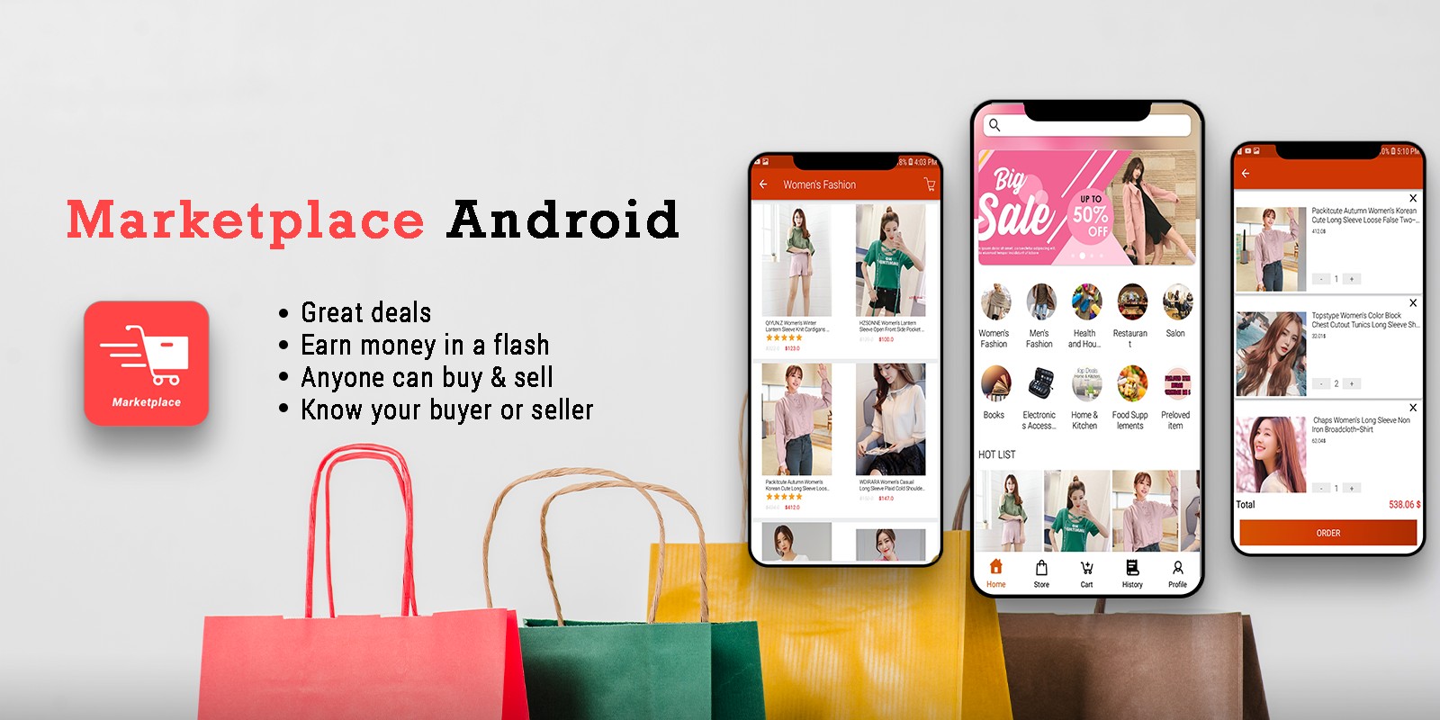 E-Marketplace Android Source Code With PHP Admin by Suusoft | Codester