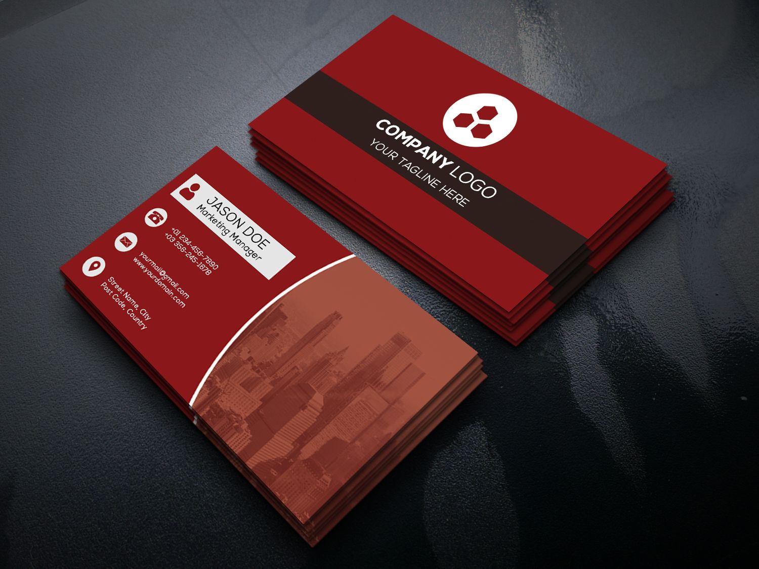Clean And Simple Business Card Template By MouriTheme Codester