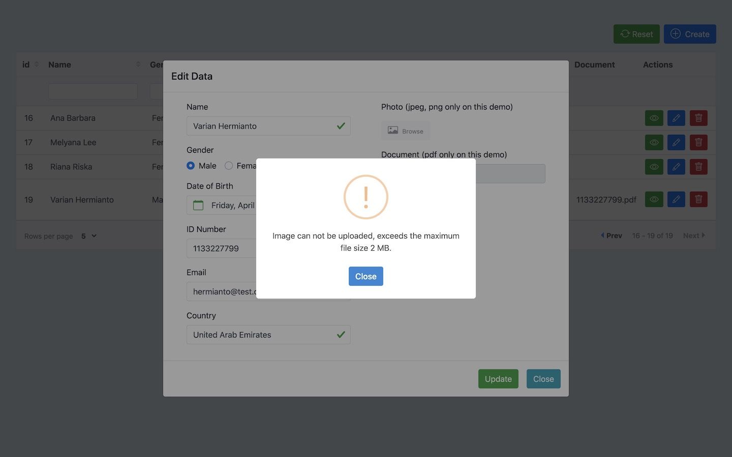 Ajax Data Table Crud With Vuejs And Lumen Laravel By Variancode Codester
