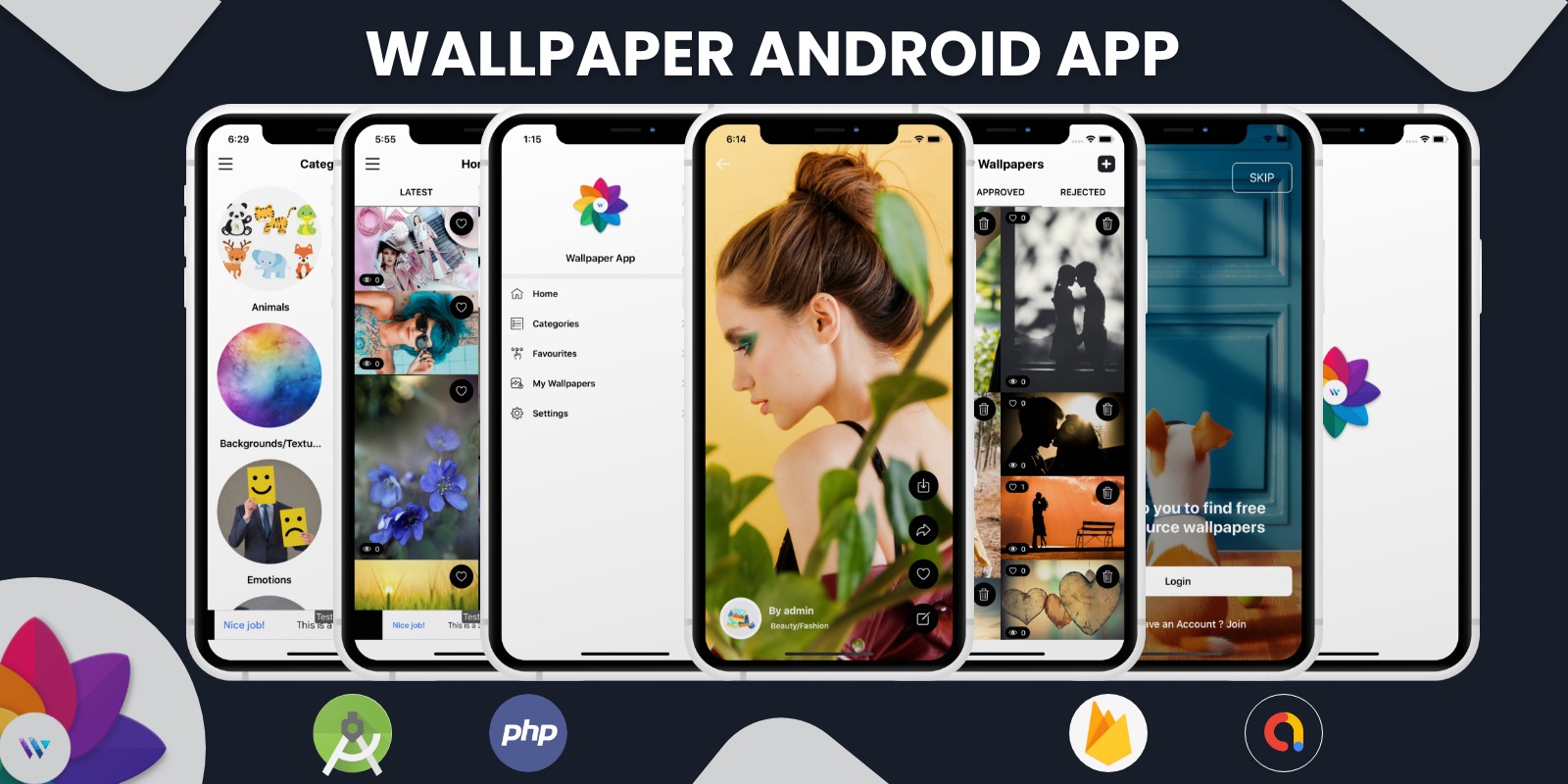 Wallpaper Android App With Admin Panel by Onionapp | Codester