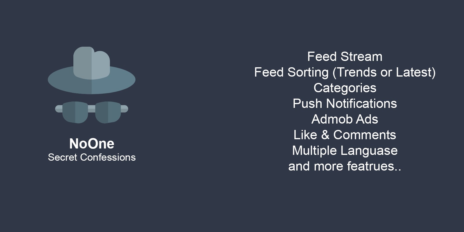 NoOne - Secret Confessions Android App by Sezerfidanci | Codester
