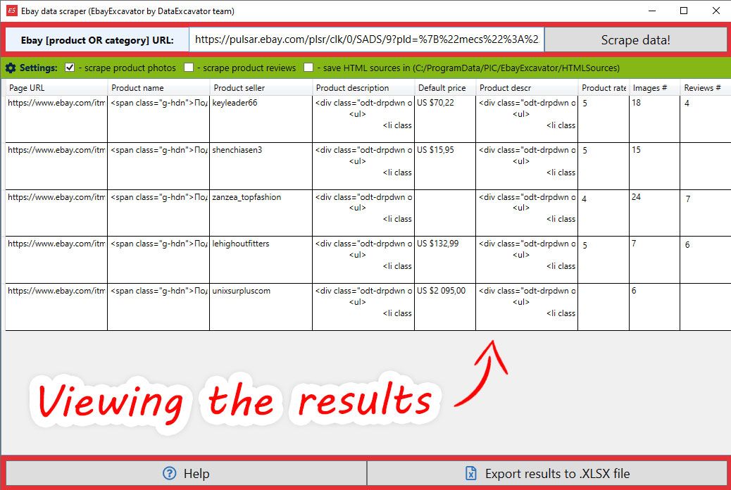 Ebay Products Scraper .NET by Vappv | Codester